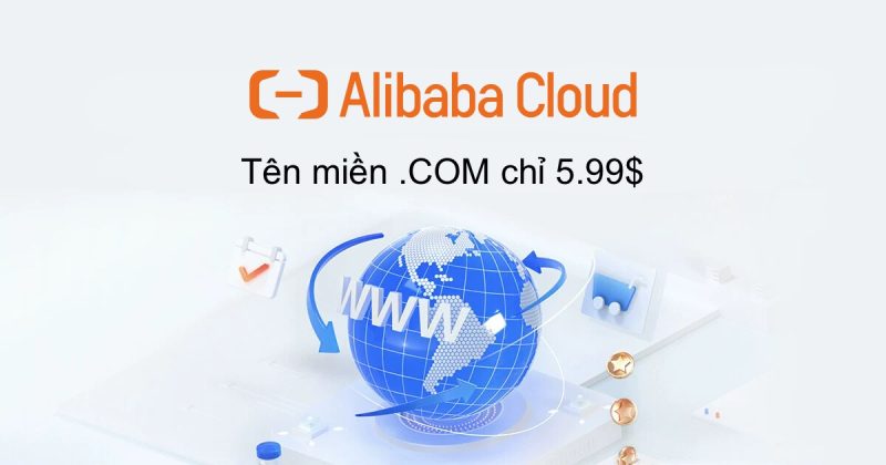 Alibaba Cloud khuyến mại .COM chỉ 5.99$ » Canh Me